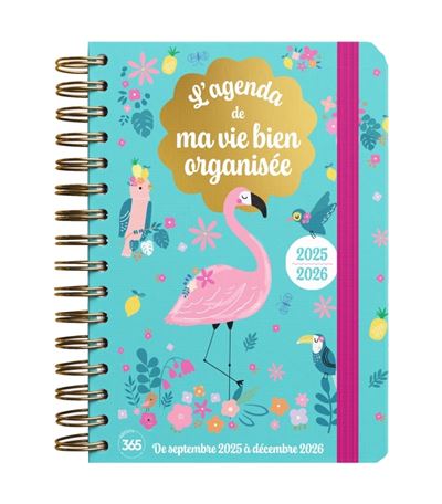 Agenda de ma vie bien organisée 2025-2026, 16 mois, grand format ...