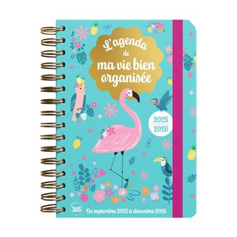 Agenda de ma vie bien organisée 2025-2026, 16 mois, grand format ...