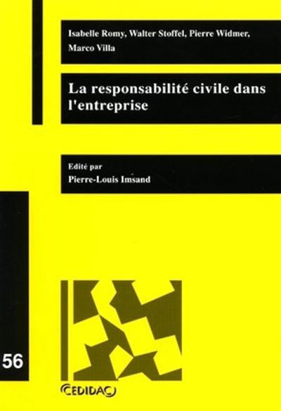 La responsabilité civile dans l'entreprise Tome 56 - broché - Isabelle ...