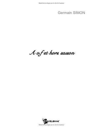 A vif et hors saison - broché - Germain, Simon - Achat Livre | fnac
