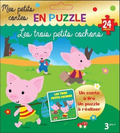 Les 3 Petits Cochons - Avec 24 pieces de puzzle - Les 3 petits cochons ...