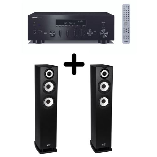 Amplificateur Hi-Fi Yamaha R-N600A Noir + une paire d'enceintes colonne ...