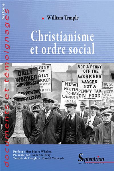 Christianisme et ordre social - broché - William Temple, Daniel ...