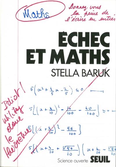 Echec et Maths - Stella Baruk - Achat Livre ou ebook | fnac