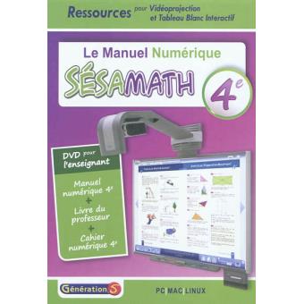 Manuel numérique Sésamath 4ème DVD pour l'enseignant - Coffret ...