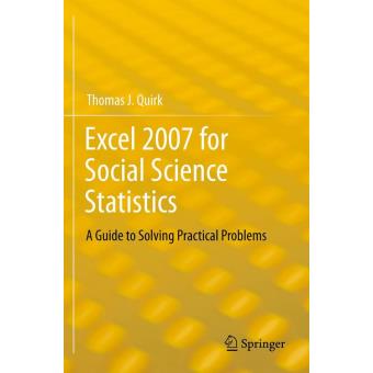 Excel 2007 for social science statistics - Poche - Thomas J. Quirk ...