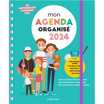 Mon Agenda Famille Organisée 2024 - broché - Collectif - Achat Livre | fnac