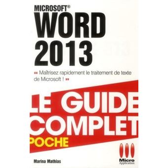 Complet poche word 2013 - broché - Marina Nicole Mathias - Achat Livre ...