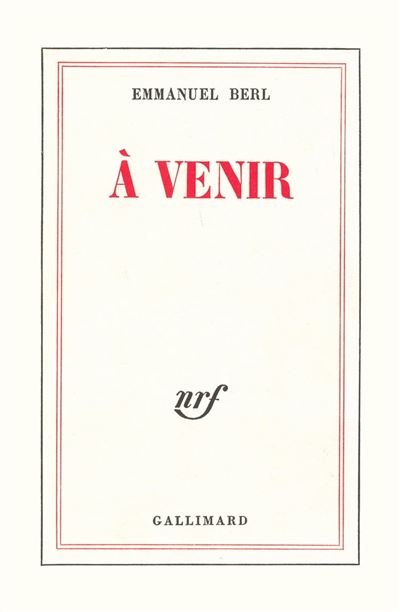 À venir - broché - Emmanuel Berl - Achat Livre ou ebook | fnac