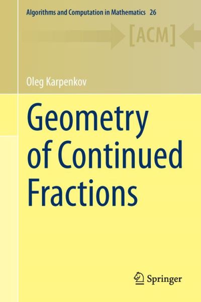 Geometry of continued fractions - relié - Oleg Karpenkov - Achat Livre ...