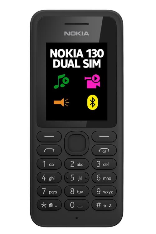 Téléphone mobile Nokia 130 Double SIM Noir - Téléphone portable basique ...