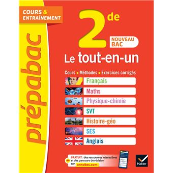 Prépabac Le tout-en-un 2de (toutes les matières) Nouveau programme de ...