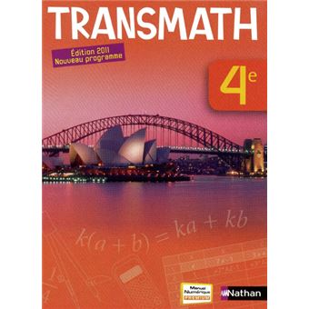 Transmath 4e 2011 - compact Livre de l'élève format compact - Edition ...