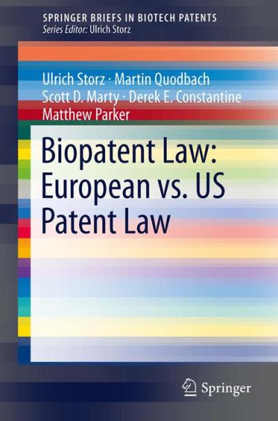 Biopatent law European vs. US patent law - Poche - Collectif - Achat ...