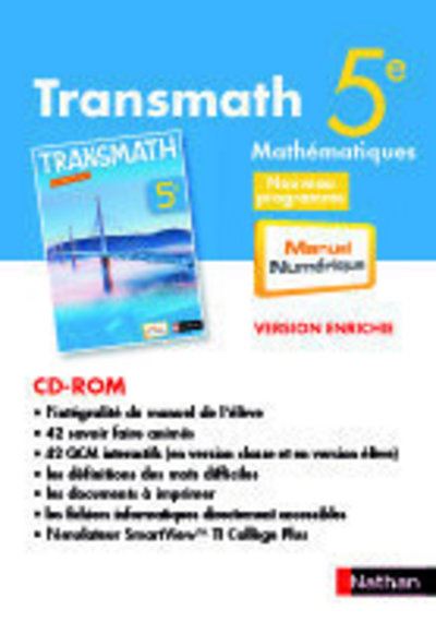 Transmath 5e - manuel numérique enrichi - Cdrom - tarif non adoptant ...