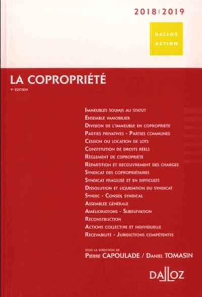 La copropriété 2018/2019 - 9e ed. 9ème édition - relié - Pierre ...