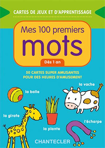 Cartes de jeux et d'apprentissage - Mes 100 premiers mots (dès 1 an ...