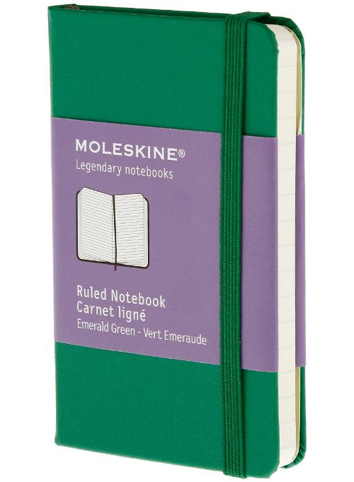 Carnet ligné - Très petit format - Couverture rigide Vert émeraude ...