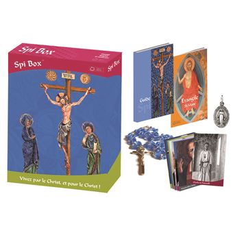 Spi box bleu (éd. 2017) avec 1 medaille,1 chapelet,8 cartes - Gonzague ...
