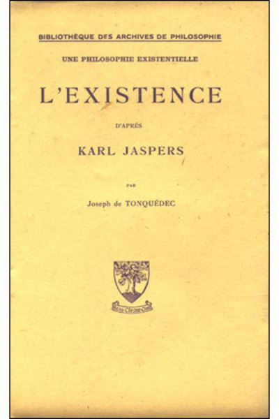 L'existence d'après karl Jaspers Une philosophie existentielle - broché ...