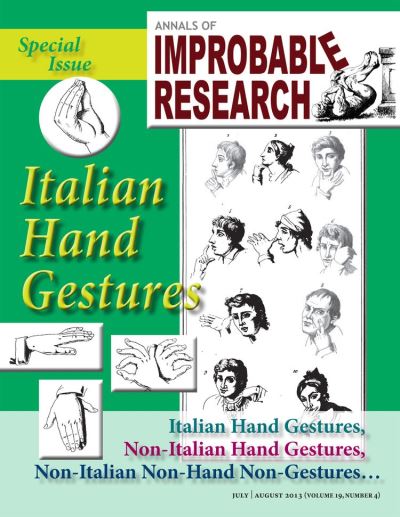 Annals of Improbable Research - Special Italian Hand Gestures Issue ...
