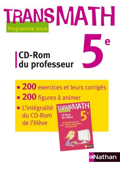 Transmath 5e cd-rom du professeur 2006 - Livre CD-ROM - Philippe Séres ...