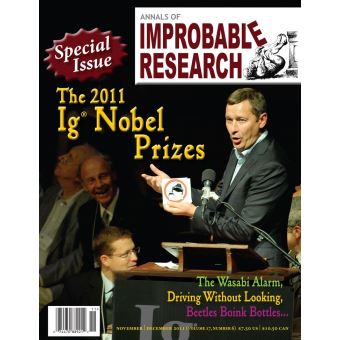 Annals of Improbable Research - The 2011 Ig Nobel Prizes - Annals of ...