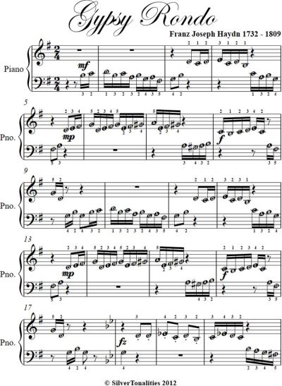 Gypsy Rondo Beginner Piano Sheet Music - ebook (ePub) - Franz Joseph ...