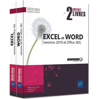 Excel et Word versions 2019 et Office 365 Coffret avec deux Volumes Version numérique offerte ...