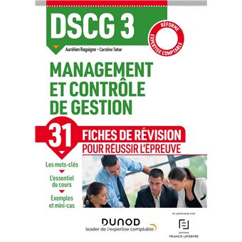 DSCG 3 - Management et contrôle de gestion - Fiches de révision Réforme Expertise comptable ...