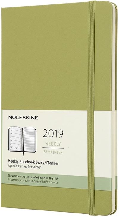 Agenda 2019 Semainier Grand Format Vert Rigide - Agenda civil - Achat ...