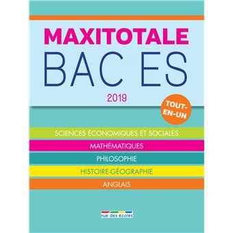 Bac ES 2019 Sciences économiques et sociales, mathématiques ...