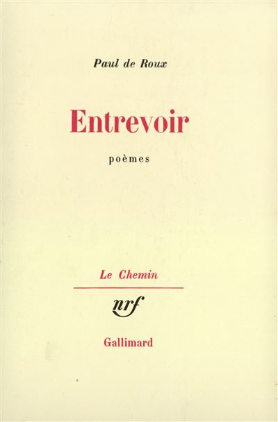 Entrevoir - Paul De Roux - Achat Livre | fnac