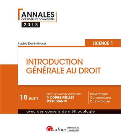 Introduction generale au droit - l1-s1 2eme edition 2ème édition ...