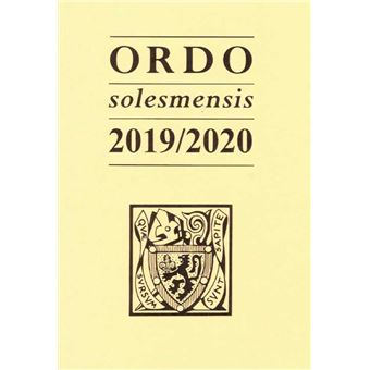 Ordo solesmensis 2019/2020 Ordo divini officii sacrique peragendi iuxta ...