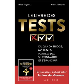 Le livre des tests Les 62 tests psychotechniques fondamentaux pour ...