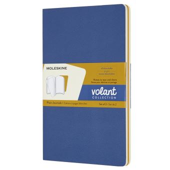 Cahier volant grand format blanc bleu-moutarde 2ex - Recharge Agenda ...
