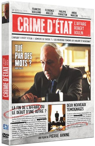 Crime d'Etat - L'affaire Boulin DVD - Pierre Aknine - DVD Zone 2 ...