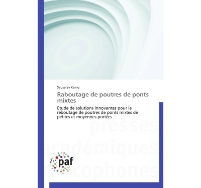 Raboutage de poutres de ponts mixtes Etude de solutions innovantes pour ...