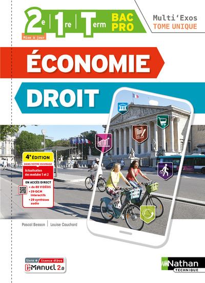 Multi'exos - Economie-Droit Tome unique 2de/1re/Tle Bac Pro Tertiaires - 2024 - Pochette - élève ...