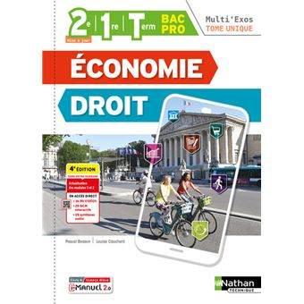 Multi'exos - Economie-Droit Tome unique 2de/1re/Tle Bac Pro Tertiaires - 2024 - Pochette - élève ...