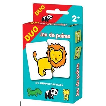 Les animaux sauvages - Jeu de paires - Cartes Duo - Boîte ou accessoire ...