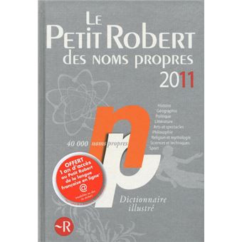Petit robert noms propres 2011 Edition 2011 - relié - Collectif - Achat ...