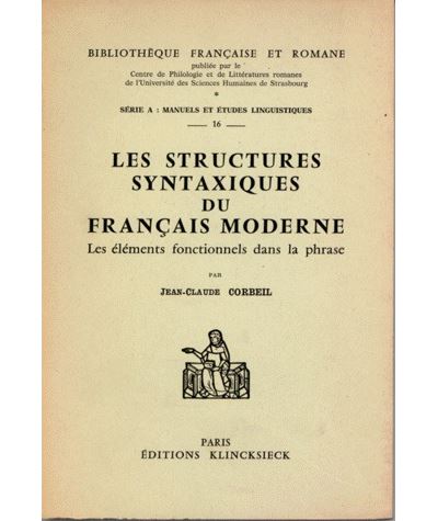 Les Structures syntaxiques du français moderne Les éléments ...