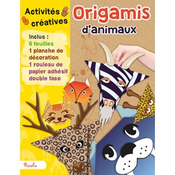Origami d'animaux Avec 6 feuilles, 1 planche de décoration, 1 rouleau ...