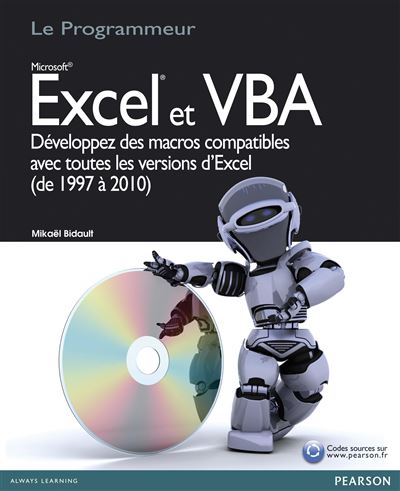 Excel et vba Version 1997 à 2010 - broché - Mikaël Bidault - Achat ...