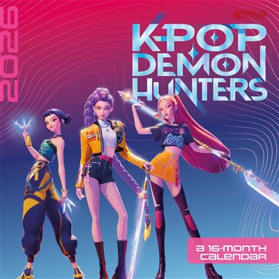 Calendrier 2026 K-Pop Demon Hunters Square Calender 30x30 cm : Objet ...