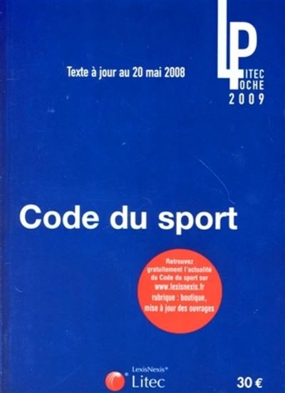 Code du sport Texte à jour au 20 mai 2008 - broché - Fabrice Rizzo ...