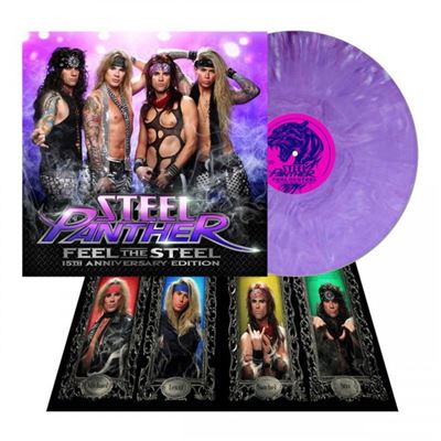 Feel The Steel 15th Anniversary Édition Limitée Vinyle Violet Marbré - Steel Panther - Vinyle ...