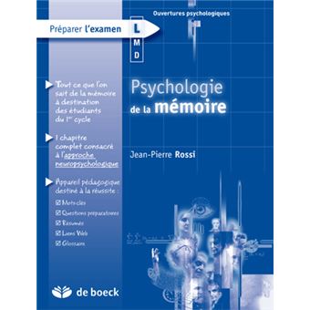 Psychologie de la m moire (pe) - broché - Jean-Pierre Rossi, Carl Frederiksen - Achat Livre | fnac
